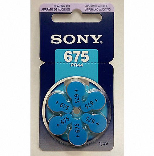 Sony 675/PR44 Zink Air Hearing Aid Battery 1.4v